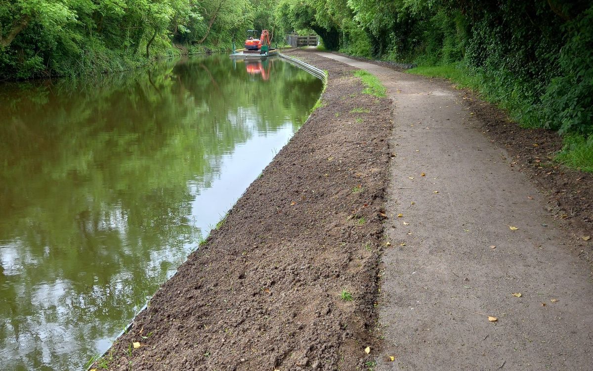 We've completed vital repairs to a canal bank washed away in winter ...
