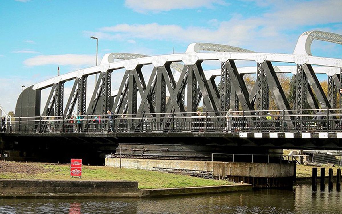 Essential repairs ramping up on iconic swing bridge | Canal & River Trust